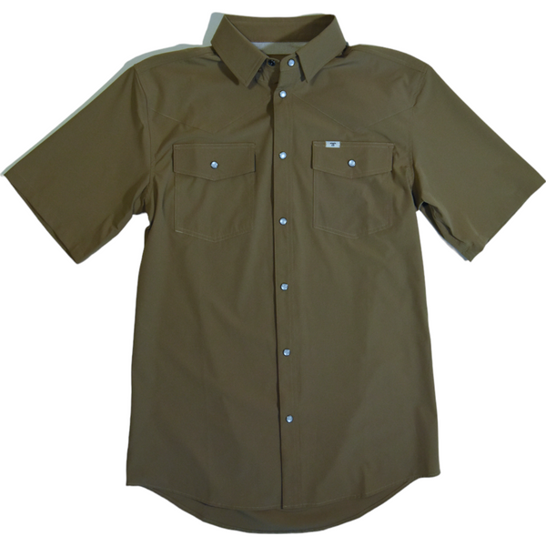CORE - Men's Khaki Short Sleeve Snap Shirt – Ferrell Brand